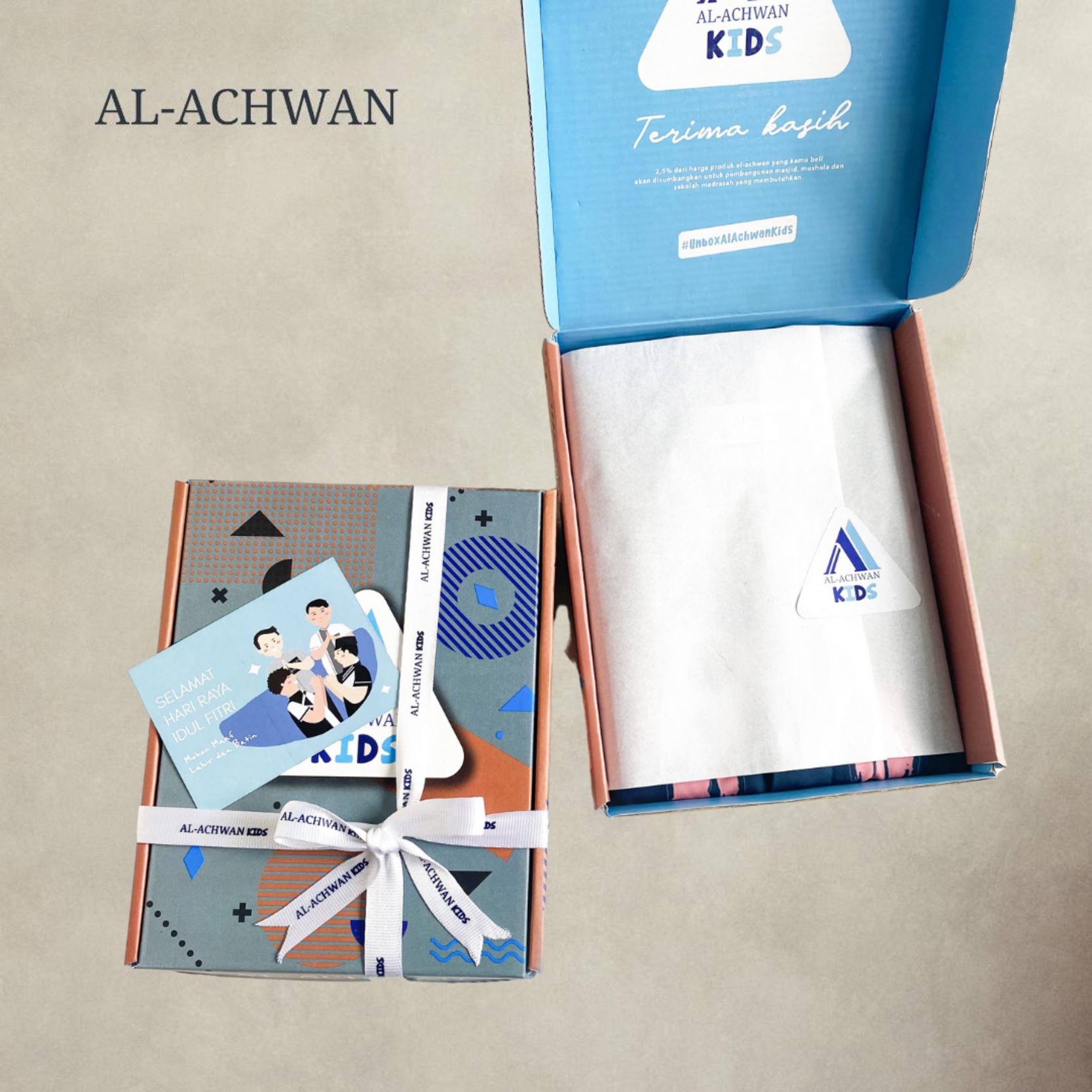 Al-Achwan - Fahad Lime Mix Grey Kids