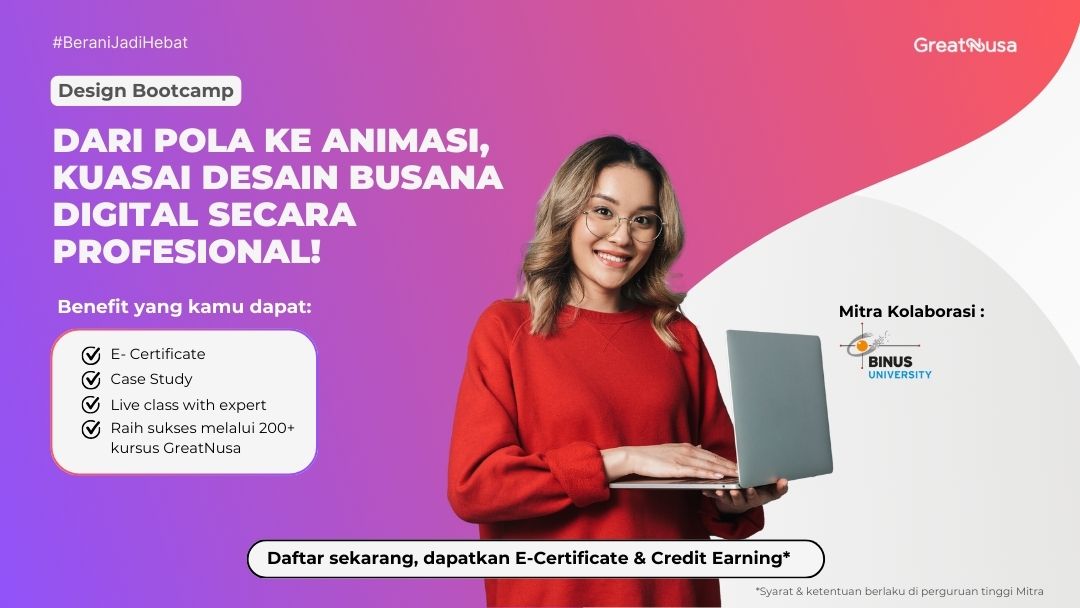 Design Bootcamp: DARI POLA KE ANIMASI, KUASAI DESAIN BUSANA DIGITAL SECARA PROFESIONAL! - GreatNusa