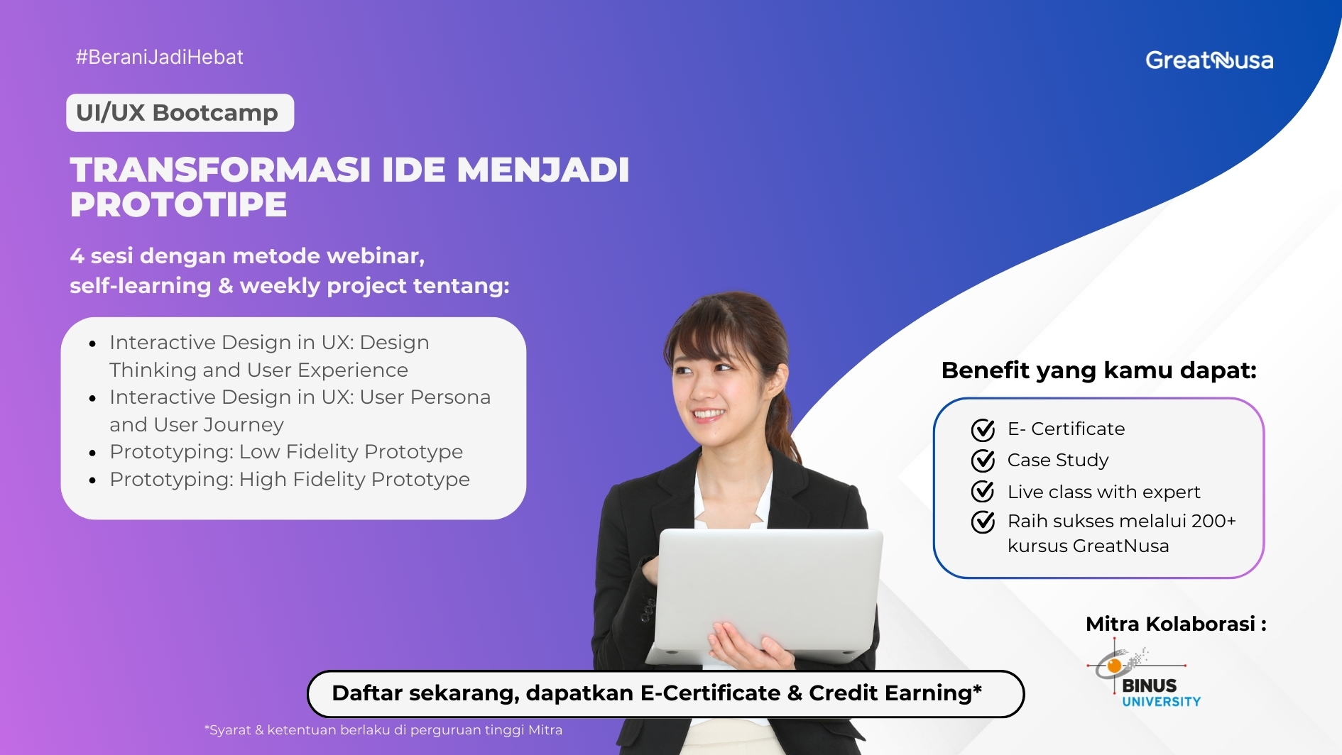UI/UX Bootcamp - Transformasi Ide Menjadi Prototipe - GreatNusa