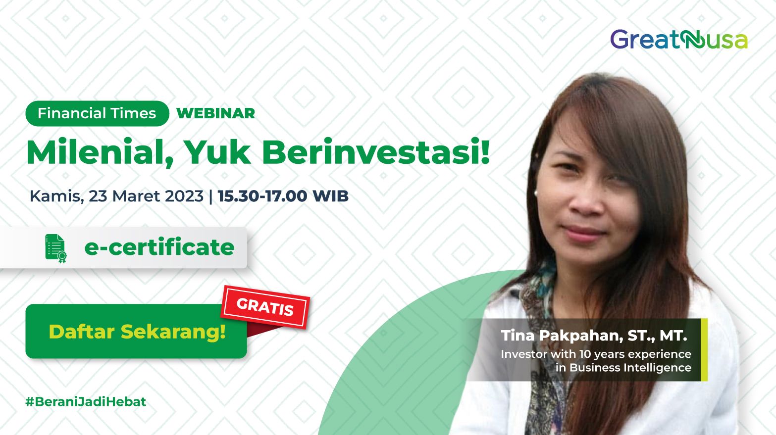 Milenial Yuk Berinvestasi - GreatNusa