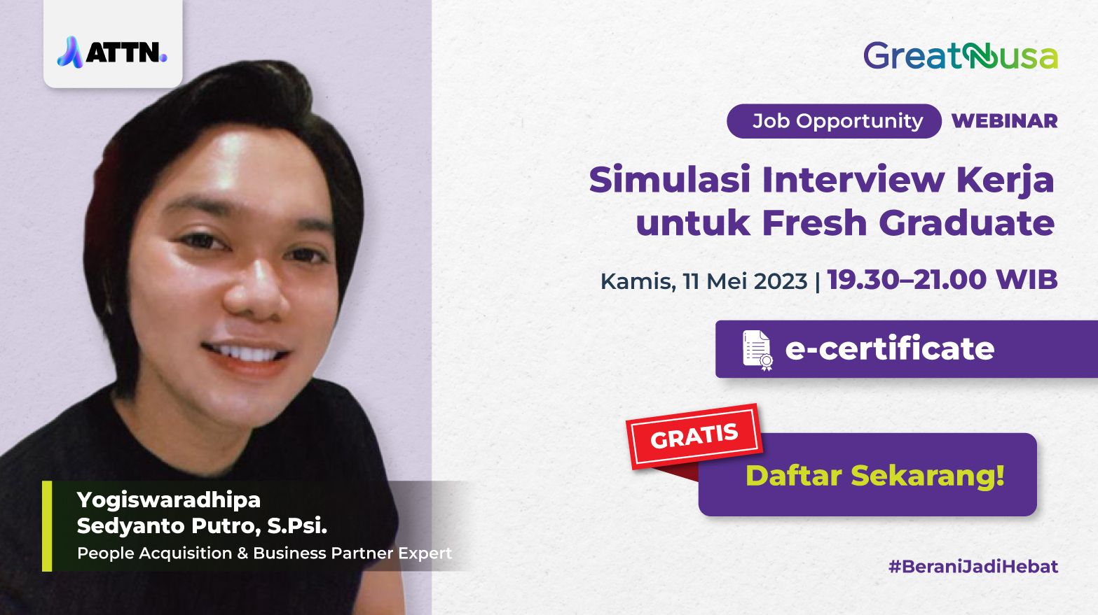 Simulasi Interview Kerja untuk Fresh Graduate - GreatNusa