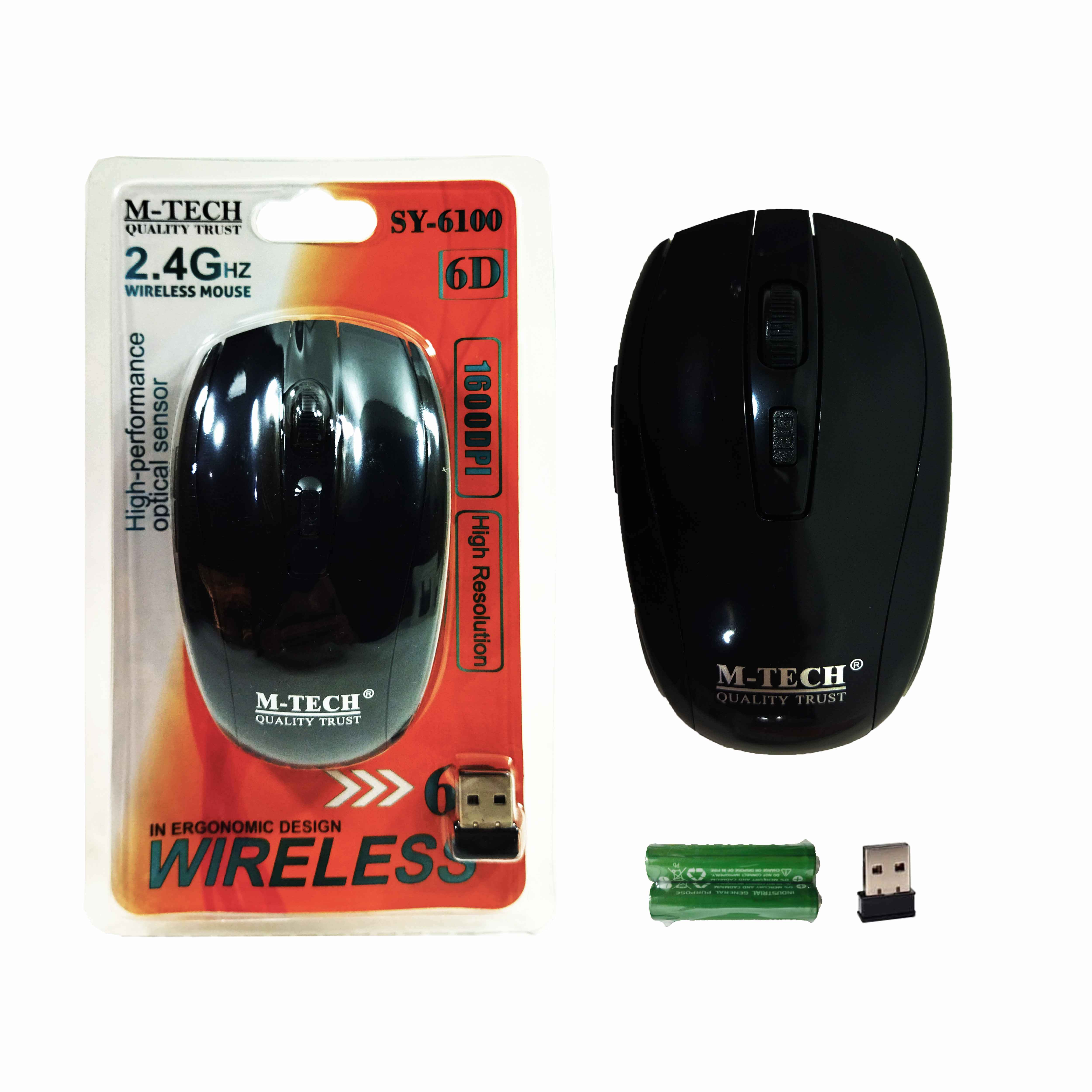 M-TECH WIRELESS MOUSE 6100 BLACK