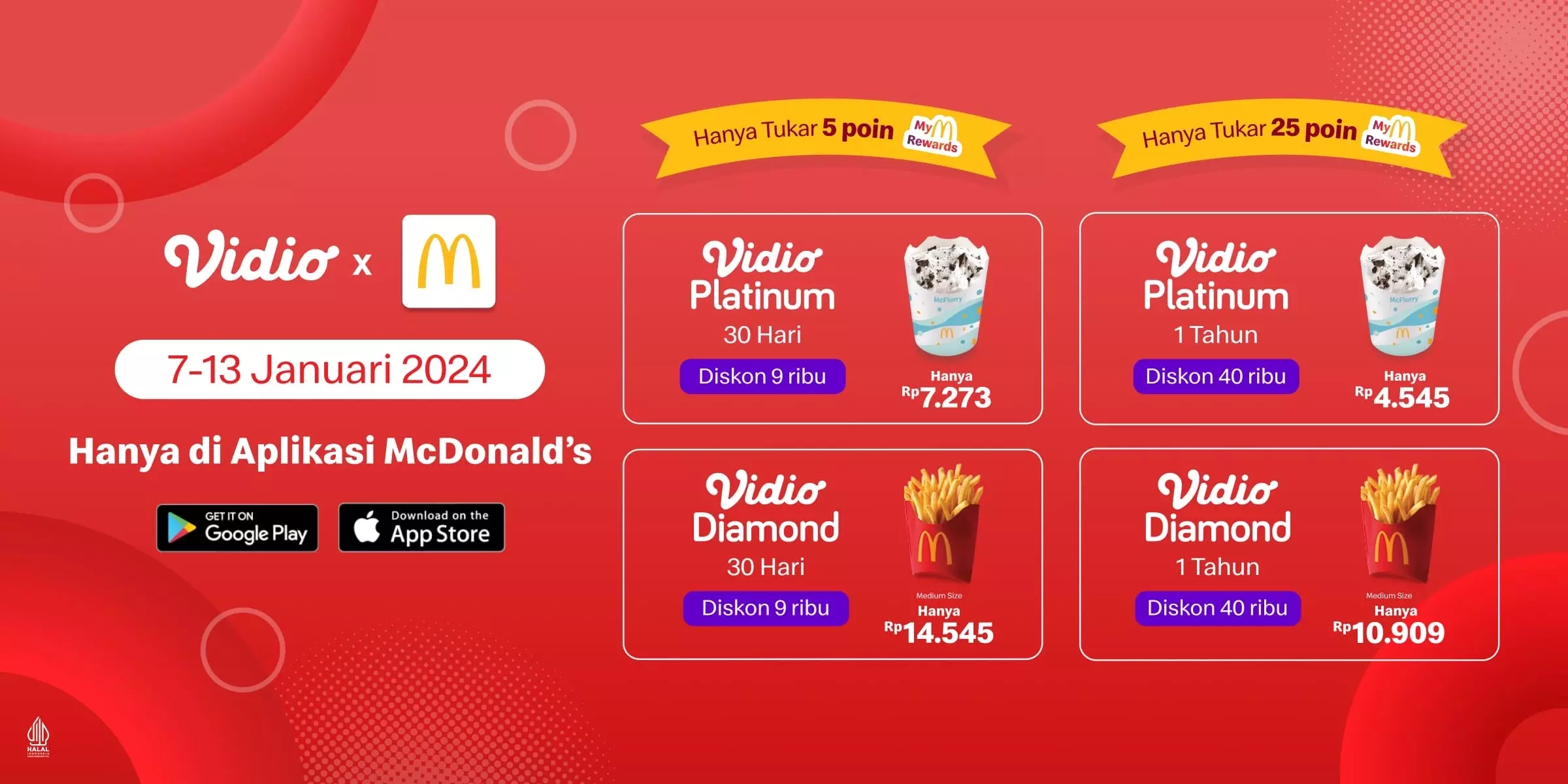 McDonald's Indonesia | Voucher Diskon Vidio