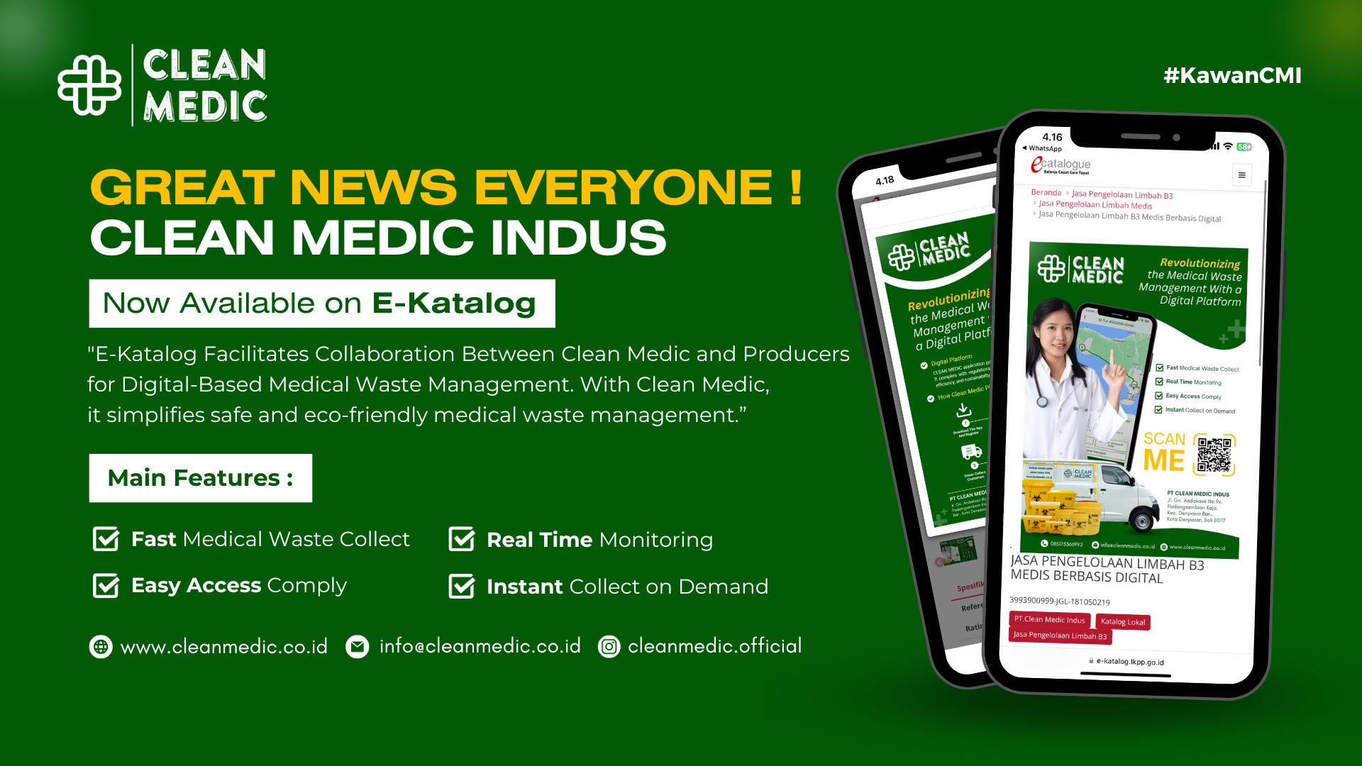 Clean Medic Indus is available on E-Katalog!